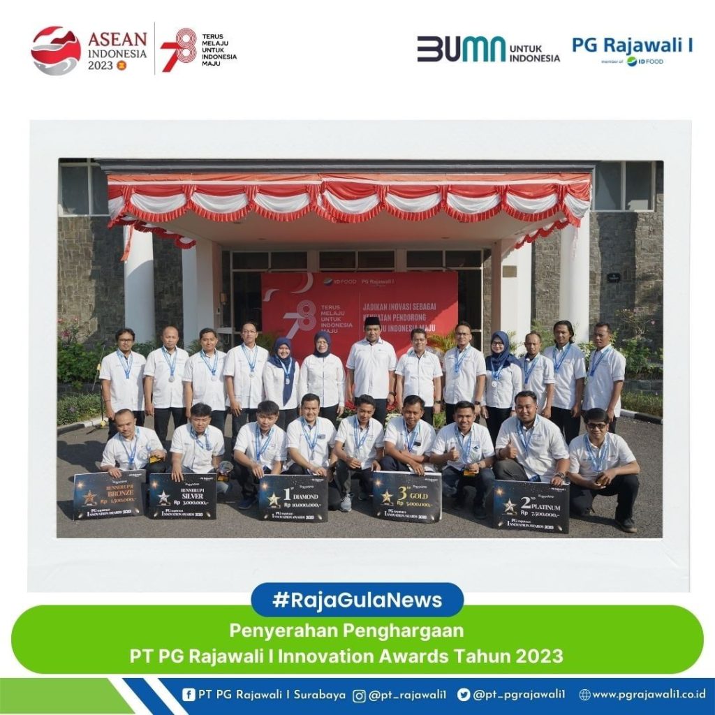 Penyerahan Penghargaan PT PG Rajawali I Innovation Awards Tahun 2023 ...