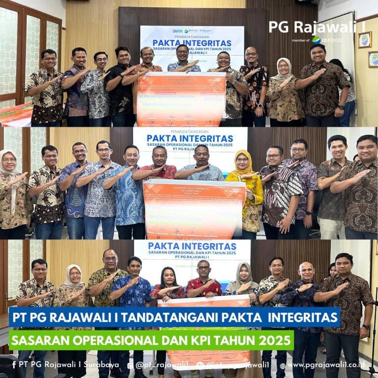 PT PG Rajawali I Laksanakan Penandatanganan Pakta Integritas Sasaran ...